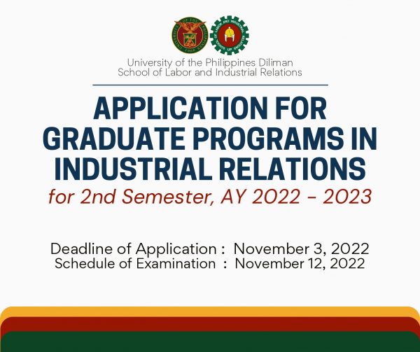 Application for Graduate Programs in Industrial Relations